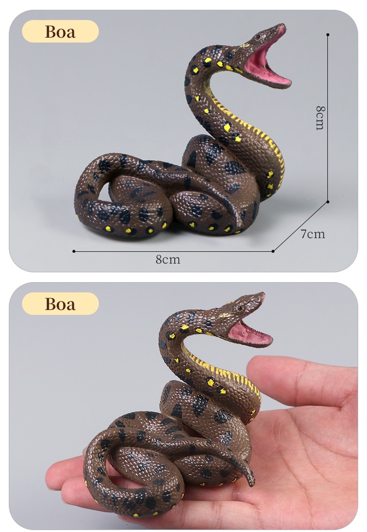 Simulation Solid Snake Cobra Python Rattlesnake Soft Rubber Toy Gift ...