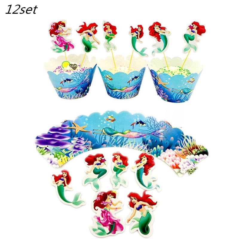 The Little Mermaid Princess Ariel Tableware Set Birthday Party ...