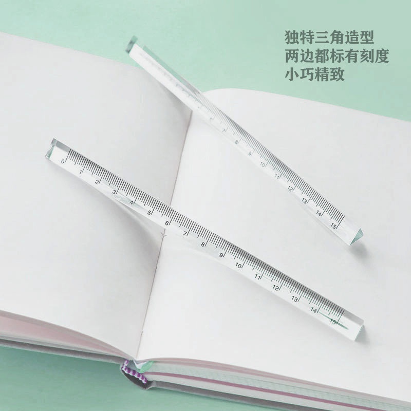 Small Transparent Triangular Prism Ruler Architect Scale Ruler 0-15cm ...