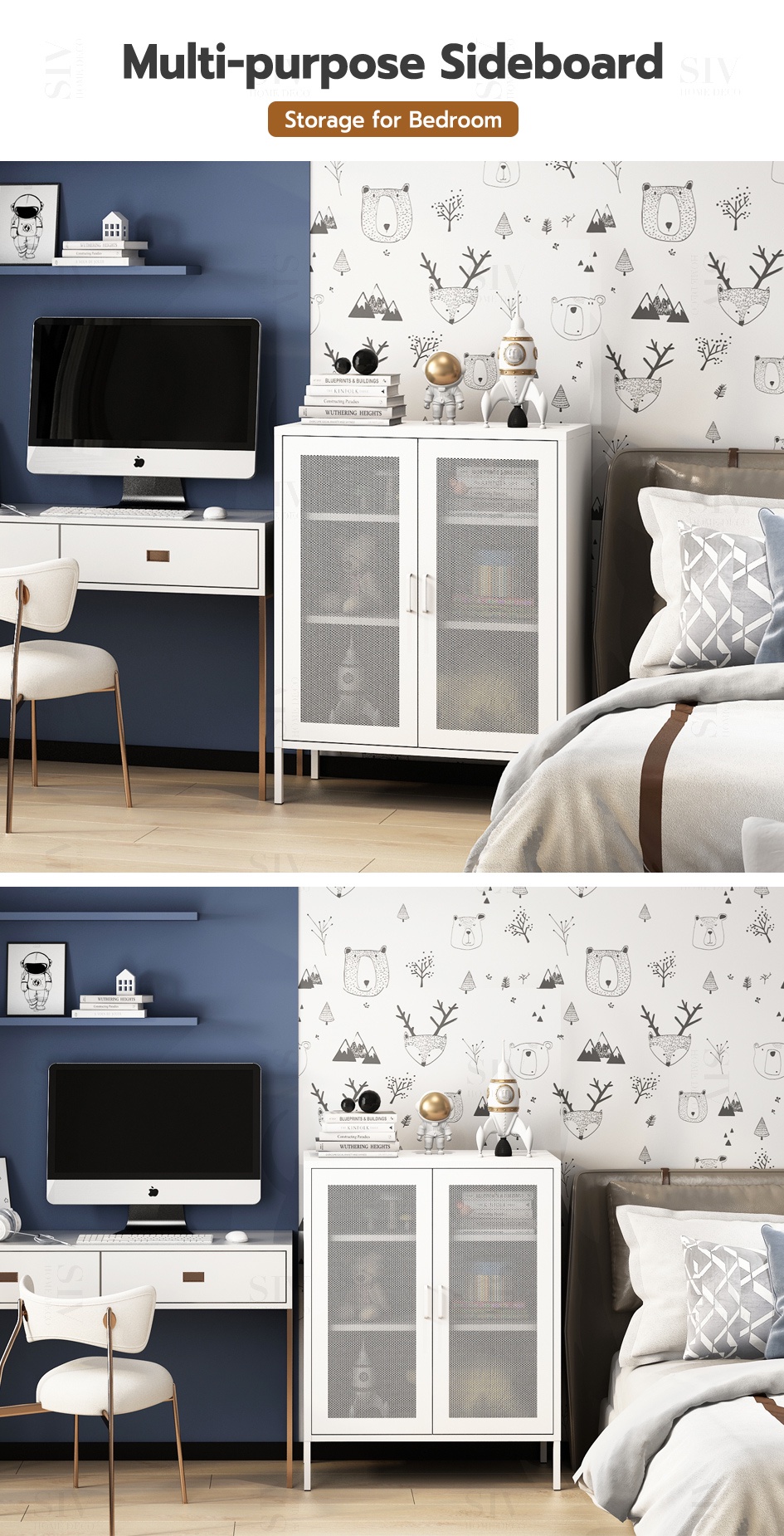 Siv Kitchen Cabinet Furniture Sideboard Rack Storage Shelf Organizer ...