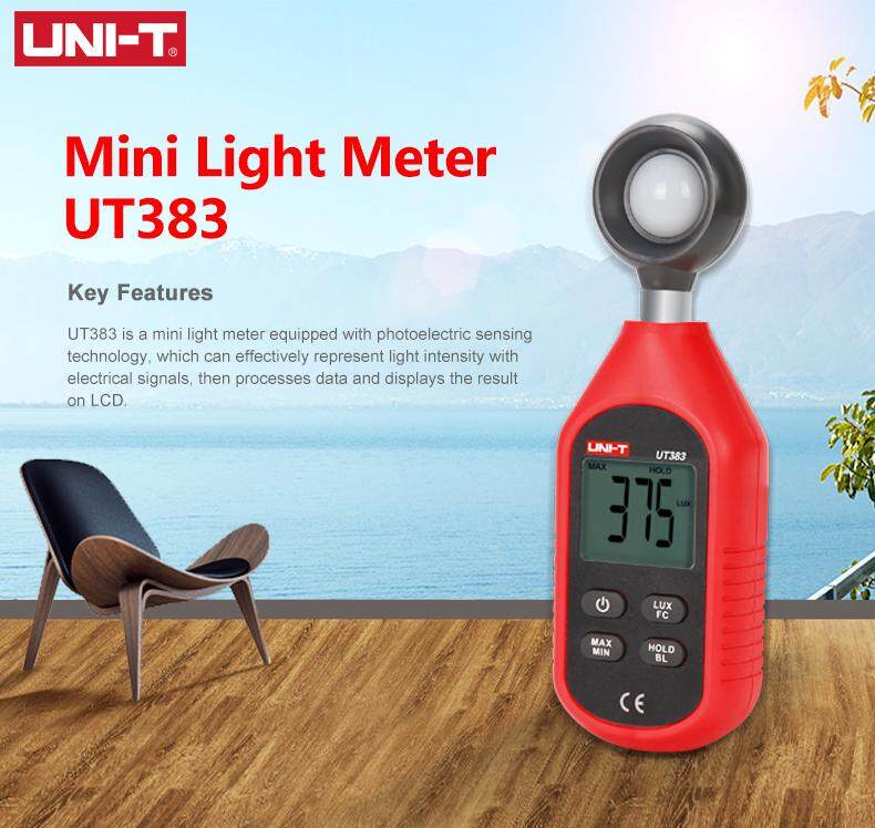 Original UNI-T UT383 Mini Light Meter 200,000 LUX Digital Luxmeter ...
