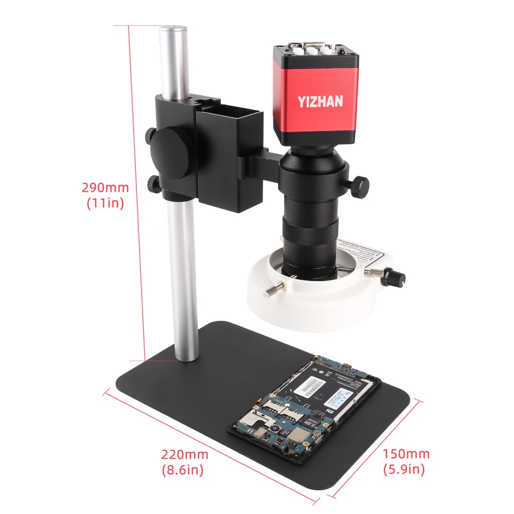 1080P HDMI VGA Digital Electronic Microscope Camera 60FPS Industrial ...