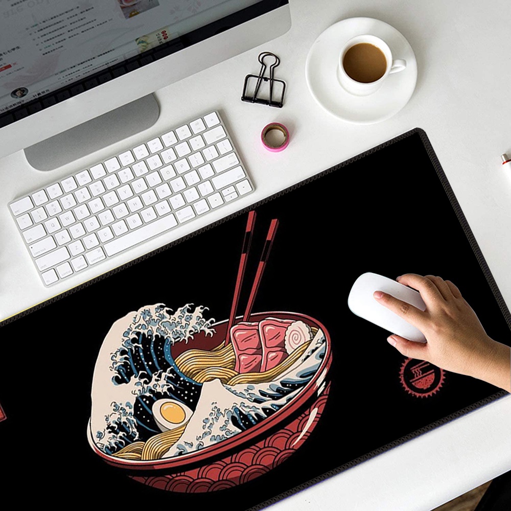 Japan Great Waves Mouse pad Ramen Extended Mousepad Large Gaming ...