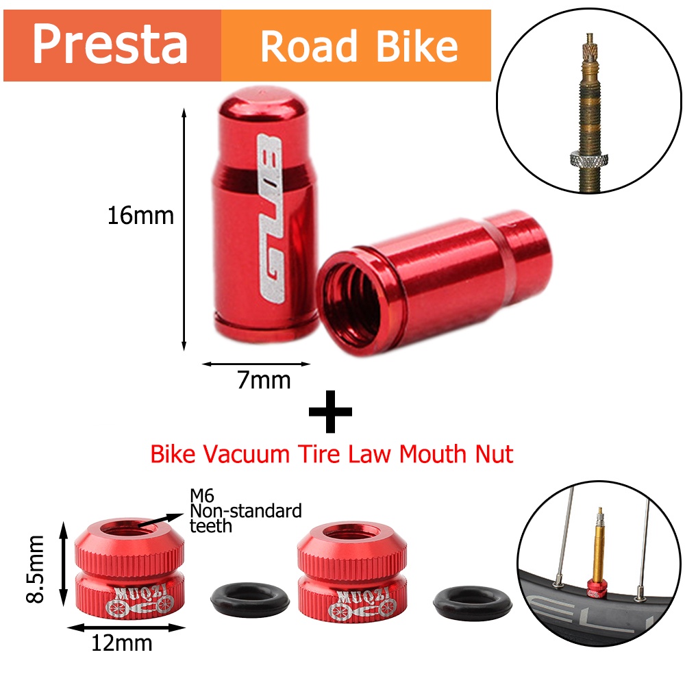 2PCS Aluminum Bicycle Tire Valve Cap Ultralight Road Mountain Bike ...