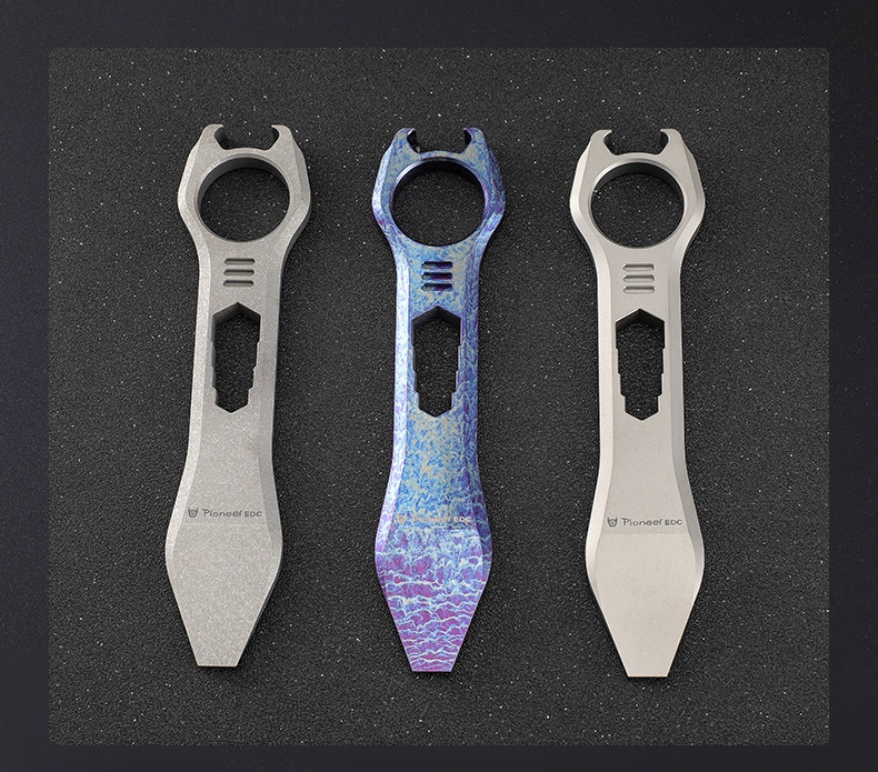 CNEDC Mini Titanium Alloy Crowbar EDC Outdoor Survival Crowbar Camping ...