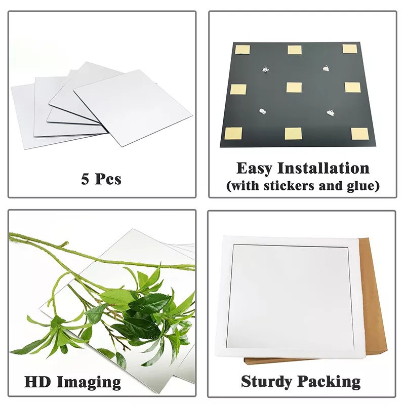 Glass Mirror Sticker Wall full-length mirror Stitching mirror wall ...