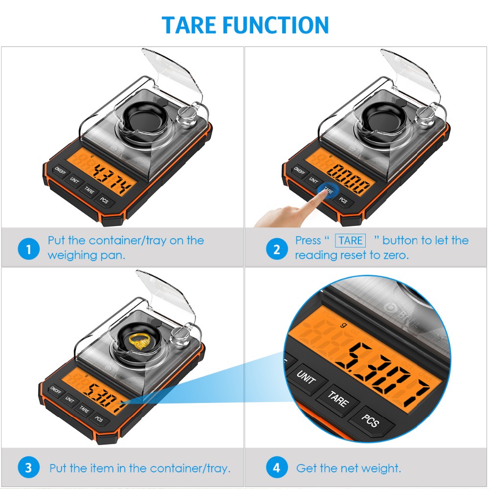 0.001g Electronic Digital Scale Portable Mini Scale Precision ...