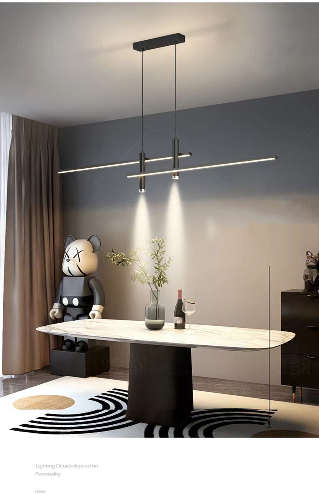 Modern Dining Light Minimalist Chandelier Ceiling Light Led Restaurant ...