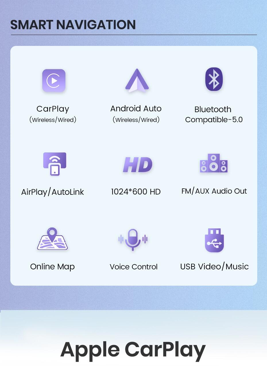 Ekleva Universal 7 Inch Car Radio Multimedia Video Player Wireless ...