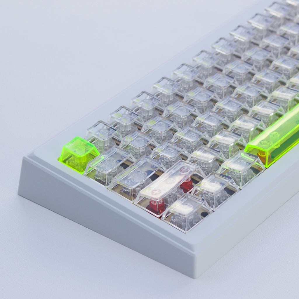 Fluorescent Green Transparent Keycaps PC Material Clear Mechanical ...