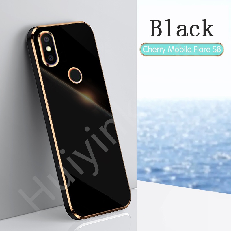 2 IN 1 Cherry Mobile Flare S8 Gold Edge Plating Phone Case Ready Stock ...