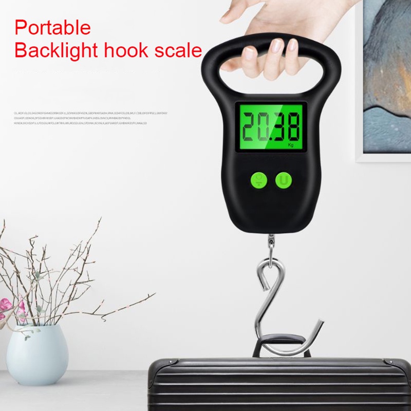 HandHeld Digital Luggage Scale 50kg/10g Portable Electronic Fish Hook ...