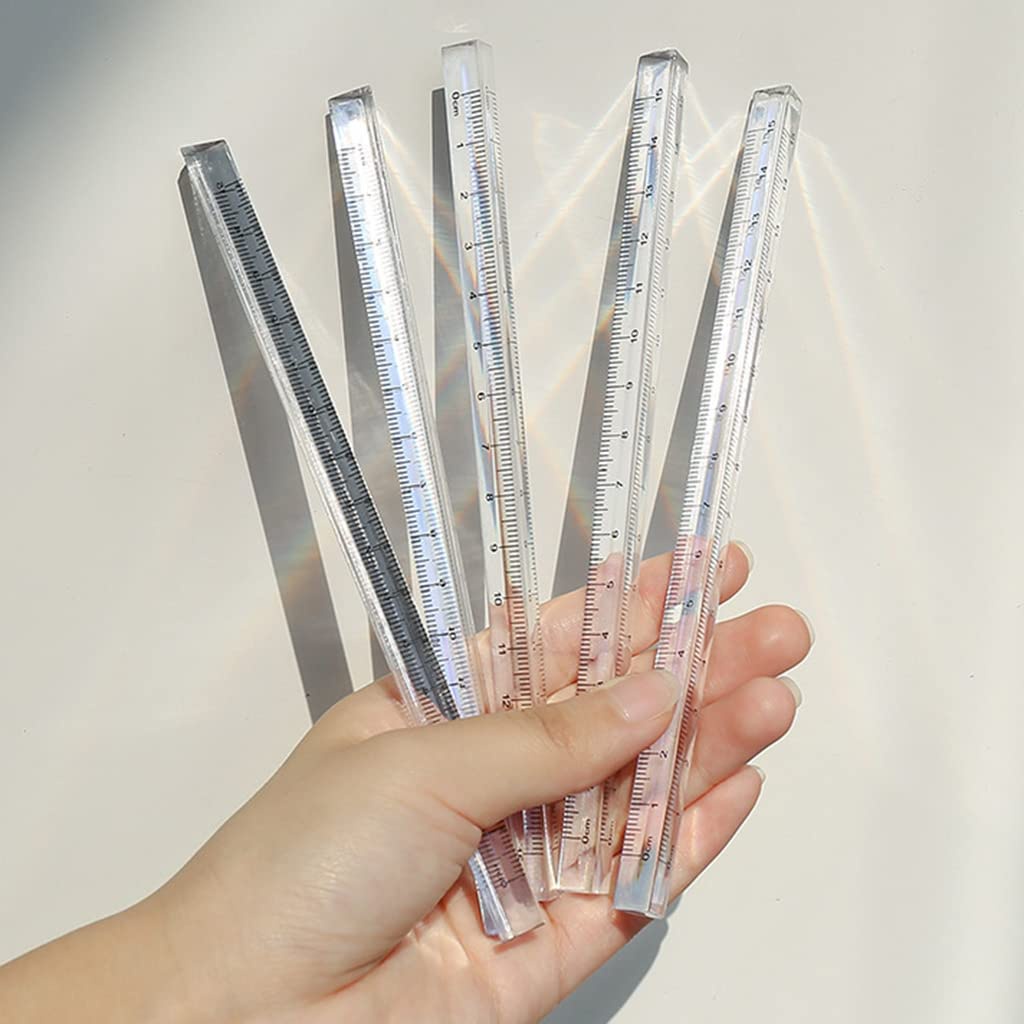 Small Transparent Triangular Prism Ruler Architect Scale Ruler 0-15cm ...