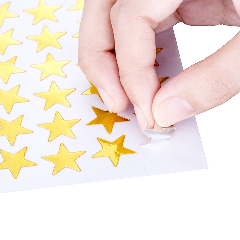 10sheets/bag Gold Star Sticker Stamping Five Pointed Star Sticker ...