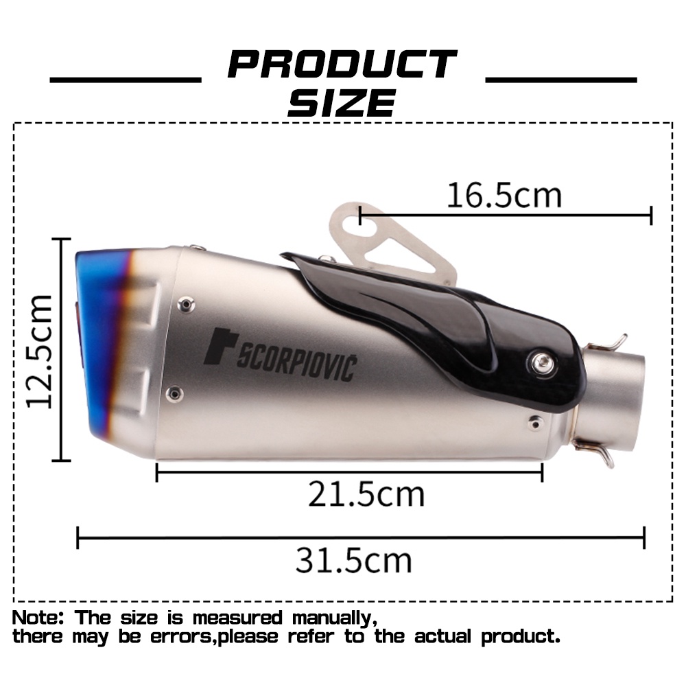 Universal 51mm Motorcycle Exhaust Pipe Locomotives Professional ...