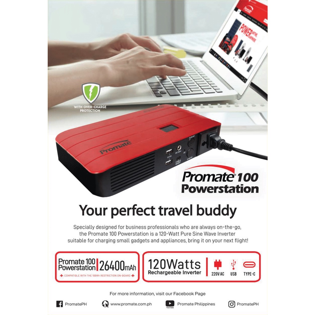 Promate 100 Powerstation | Shopee Philippines