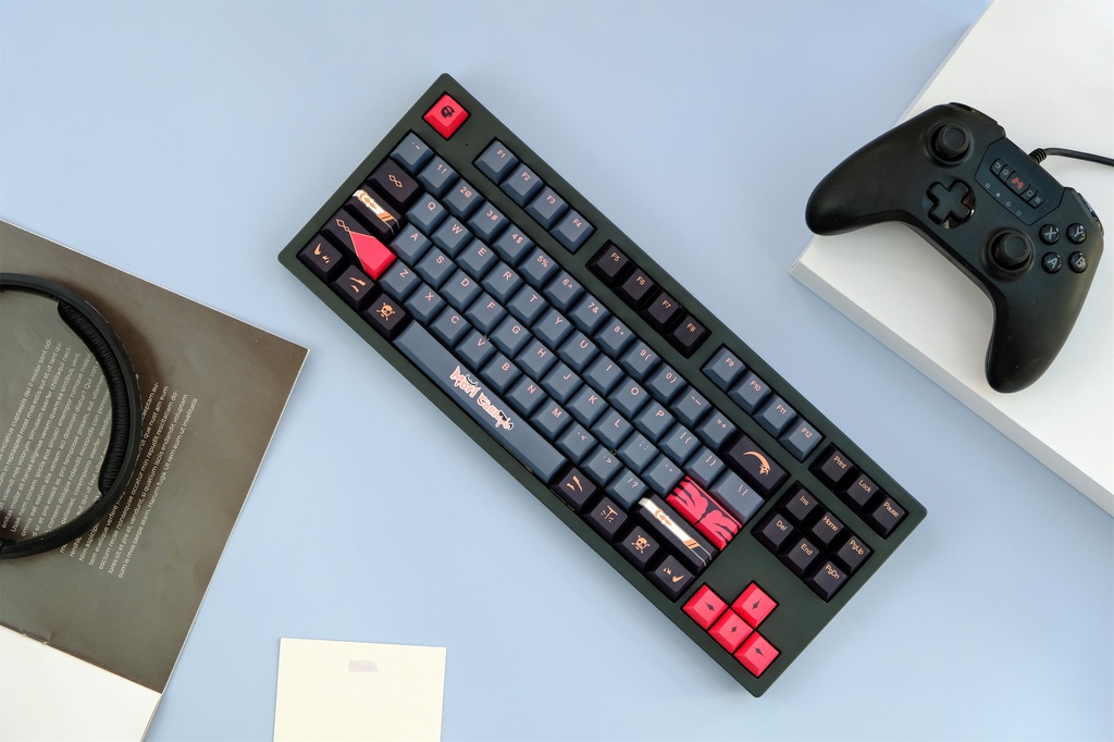 GMK Mori Calliope Keycap, 129 Keys PBT Keycaps Cherry Profile DYE-SUB ...