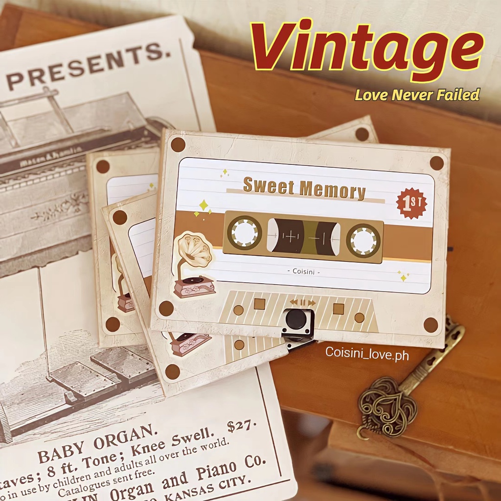 [Coisíní] 1Pcs Recording Voice Music Recorder Card Vintage Recording ...