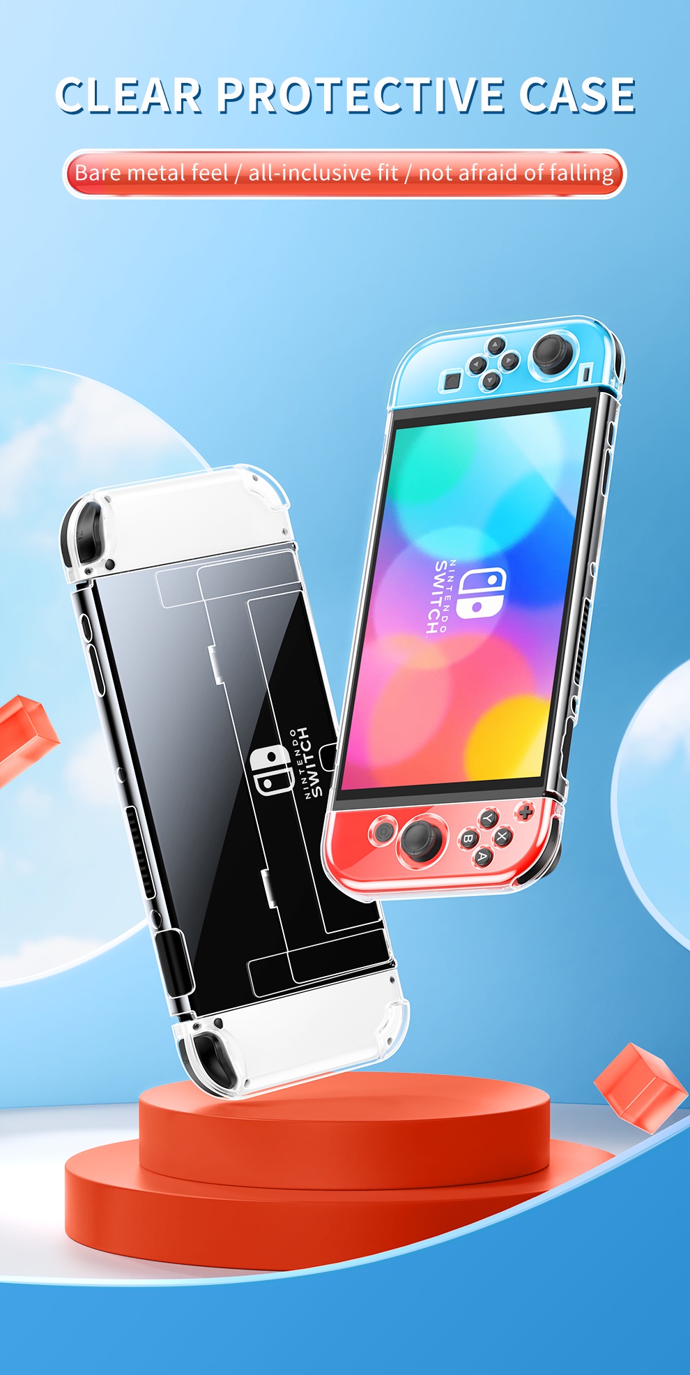 SmartDevil Transparent Protective Case For Nintendo Switch OLED Ultra ...