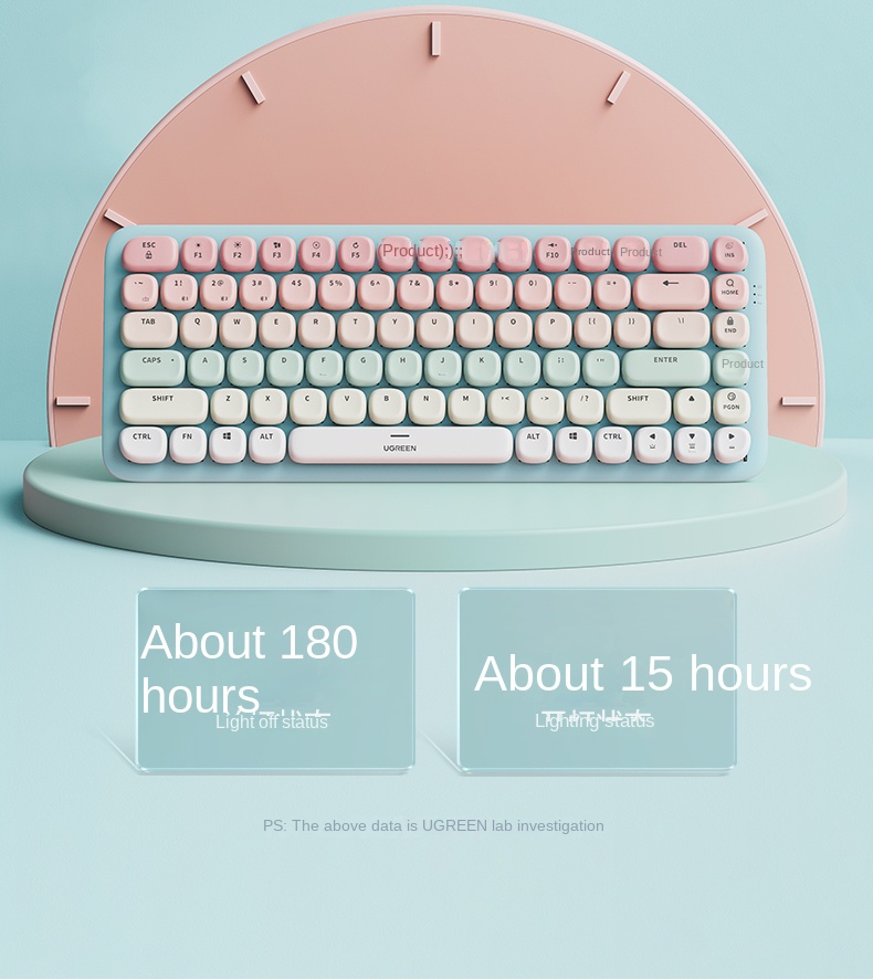 Ugreen FUN Bluetooth wireless rechargeable mechanical keyboard 84 keys ...