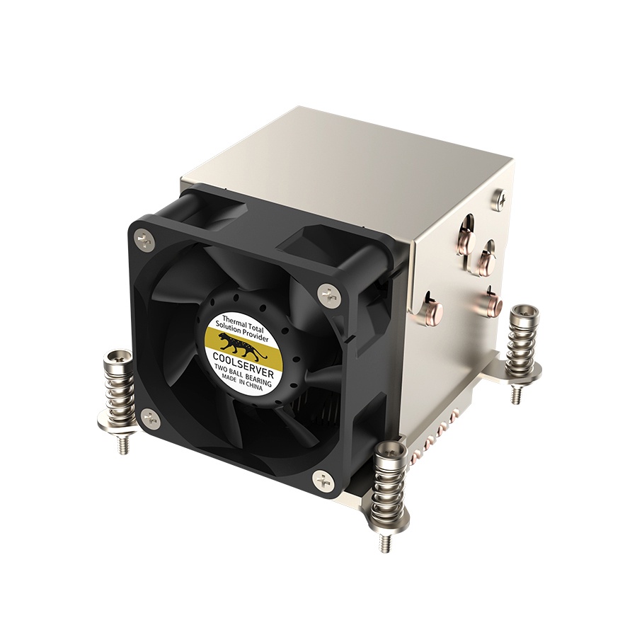 COOLSERVER 2U-R64 4 Heatpipe Server CPU Cooler Workstation Computer ...