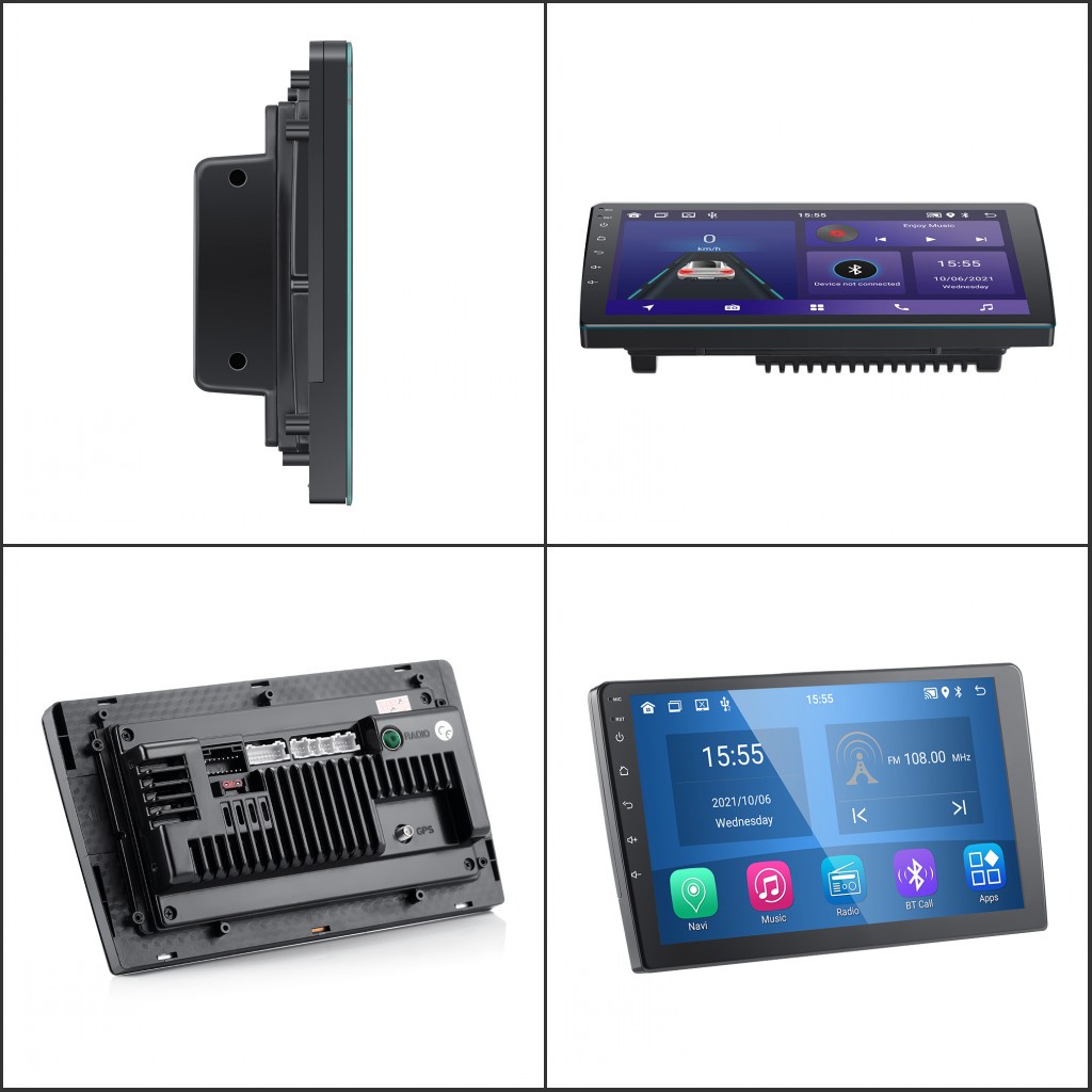 GEARELEC 2 Din Android Car Stereo With Bluetooth/GPS/FM Touch Screen ...