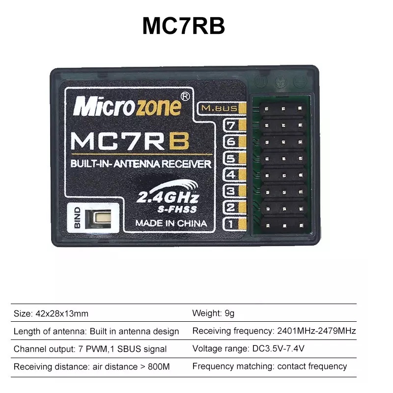 MicroZone MC6RE MC7RB MC9002 MIni M-SBUS Receiver 6CH MC8RE 8CH For MC6C MC8B Controller ...