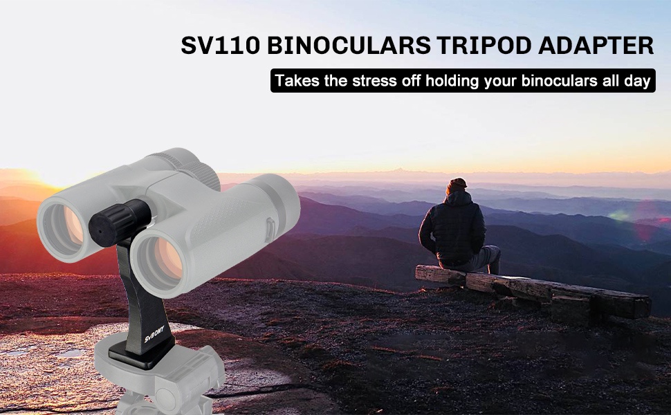 SVBONY SV110 Tripod Adapter Full Metal Binoculars Adapter for Bird Watching Wildlife Observation ...