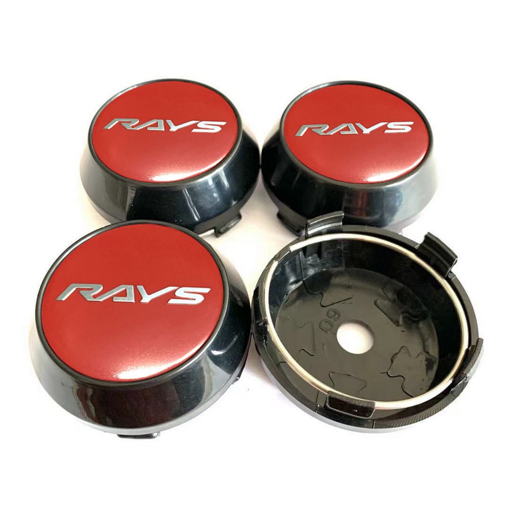 4pcs 60/64/65/68/69MM RAYS Center Caps Car sport rim wheel cap VOLK ...