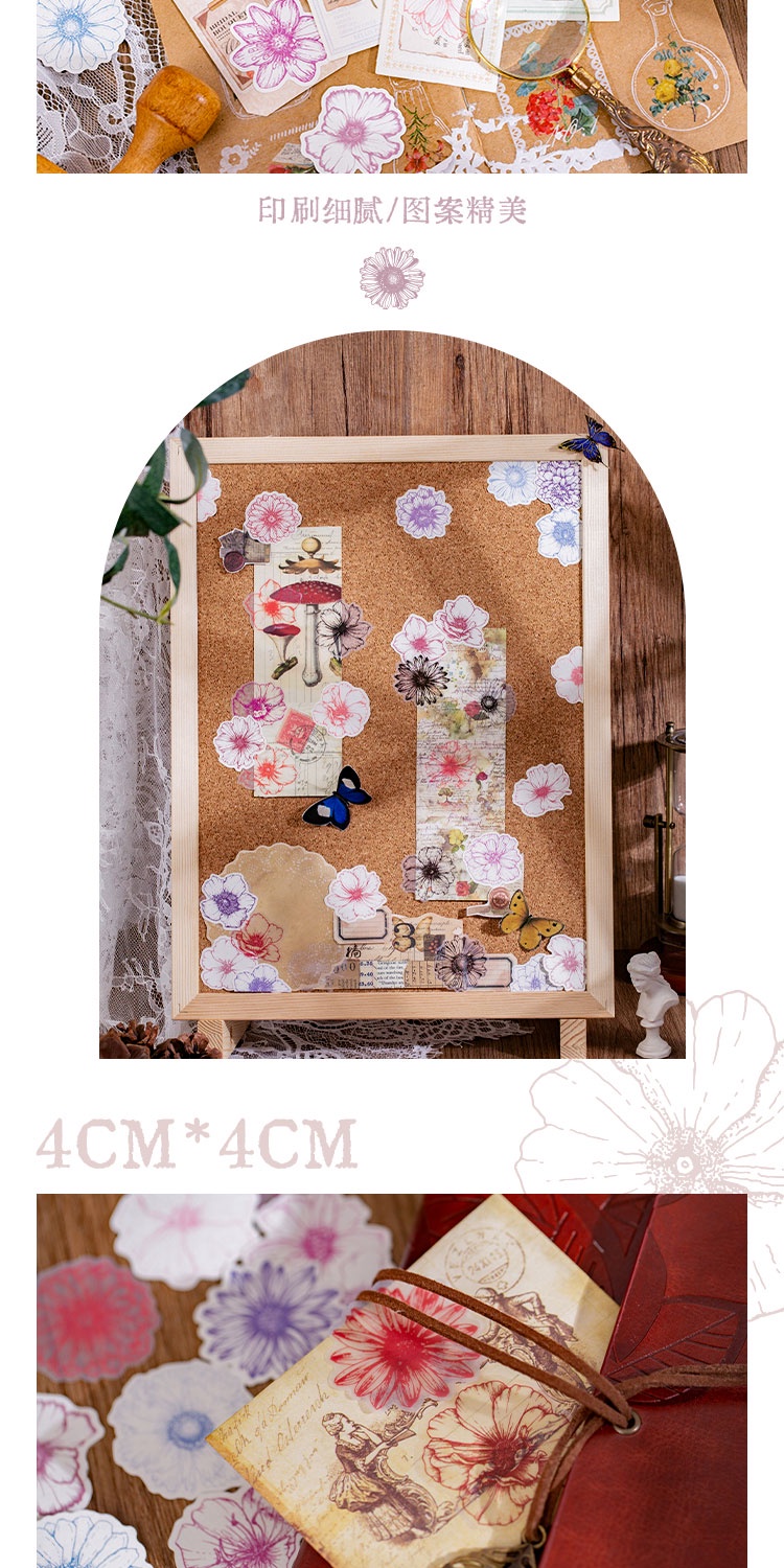 Journamm 30pcs/pack Litmus Paper Flower Stickers DIY Scrapbooking Art ...