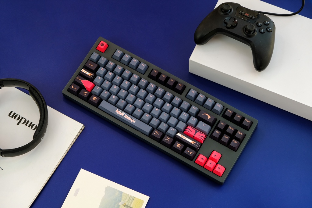 GMK Mori Calliope Keycap, 129 Keys PBT Keycaps Cherry Profile DYE-SUB ...