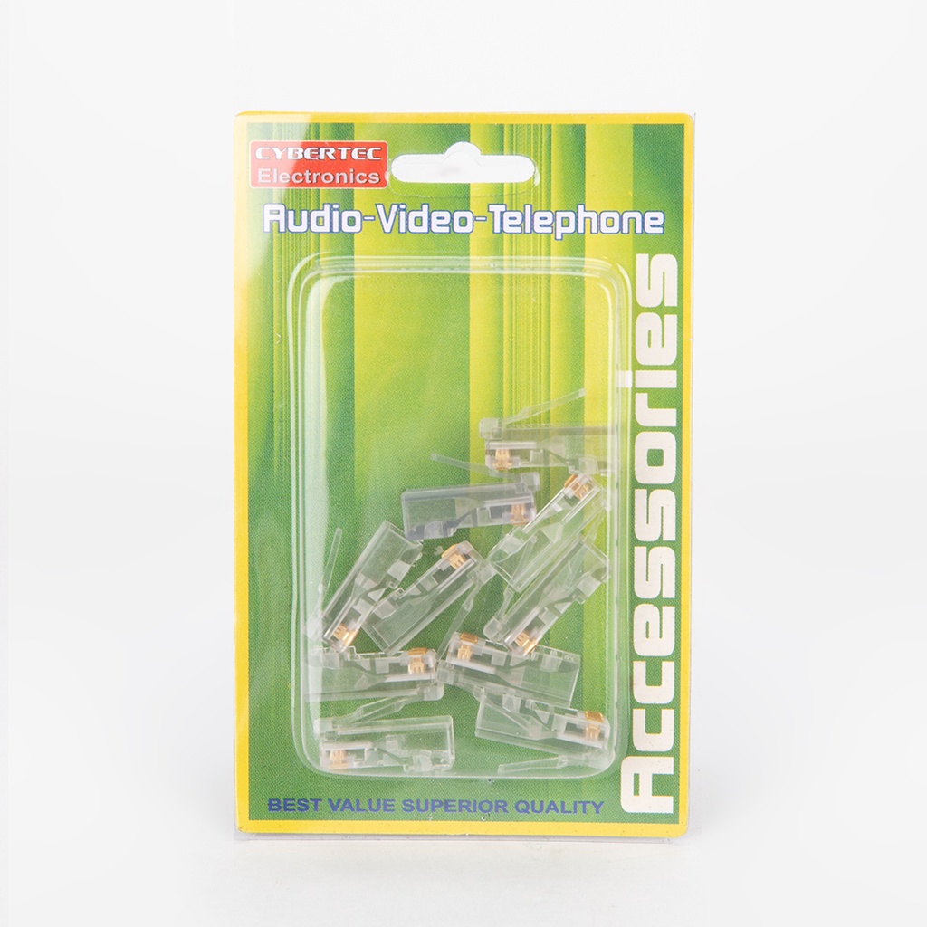 Cybertec RJ45 Modular Plug 10pcs - plug heads 10 pcs - for LAN Cable ...
