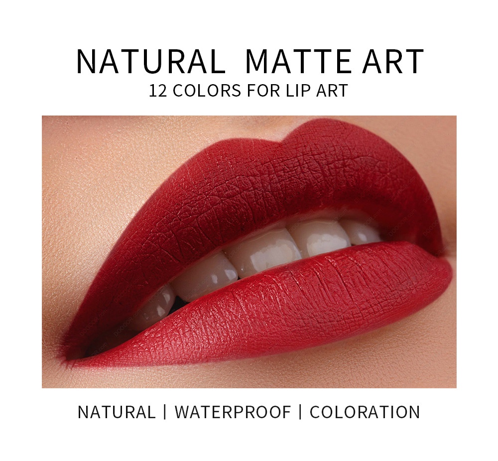 12 Colors Non-stick Lipsticks Waterproof Sexy Red Lip Gloss Lipstick ...