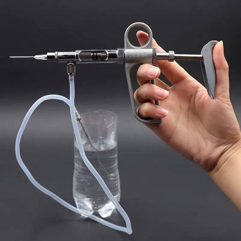 2/5ml Animal Continuous Syringe Veterinary Injection Feeding On Cattle ...