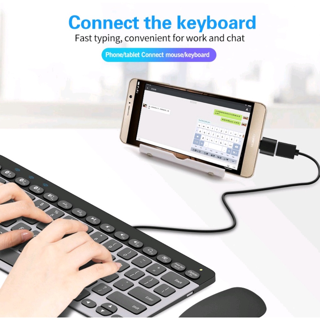 Universal USB Type C Adapter Mini OTG Micro USB To USB Converter For ...