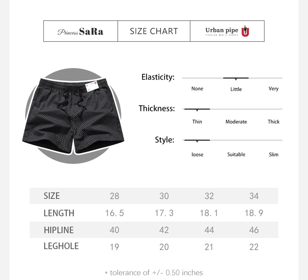 URBAN Pipe Shorts For Men Board Printed Knee-Above Casual Garter Beach ...
