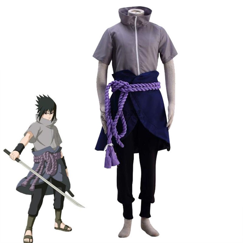 Anime Cosplay Sasuke Suit Costume Halloween Cosplay Shoes Comic Uchiha ...