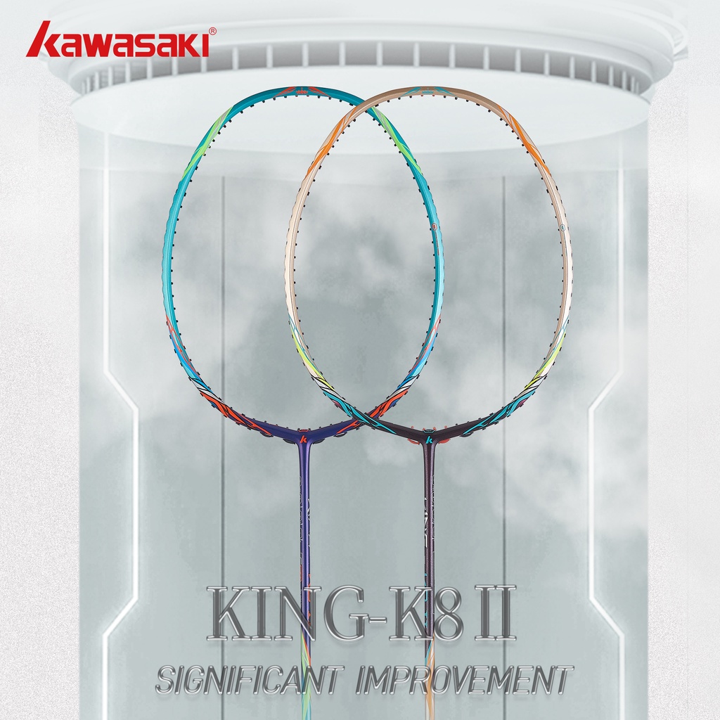 Kawasaki Badminton Racket King K8&K8? 40t 18-30lbs For Professional ...