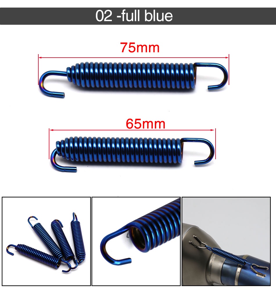 MOTOPARTS SHOP Motorcycle Stainless Steel Exhaust Pipe Muffler Silencer ...