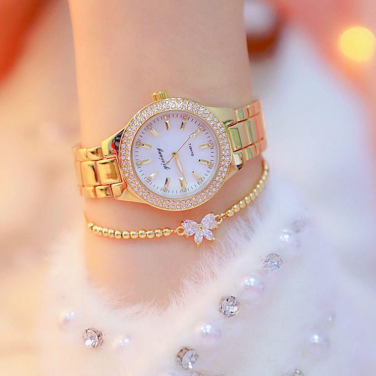 Watch For Women Alloy Strap BS Rhinestone Business Quartz Watches Relo ...