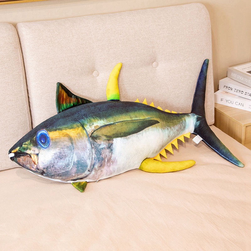 5 Sizes Stuffed Toy Yellow-fin Tuna Fish Sea Life Doll Plush Toy ...