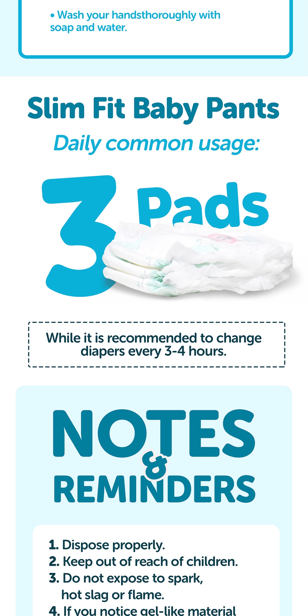 UniLove Slim Fit Baby Pants 30's (X-Large) Pack of 4 - Hypoallergenic ...