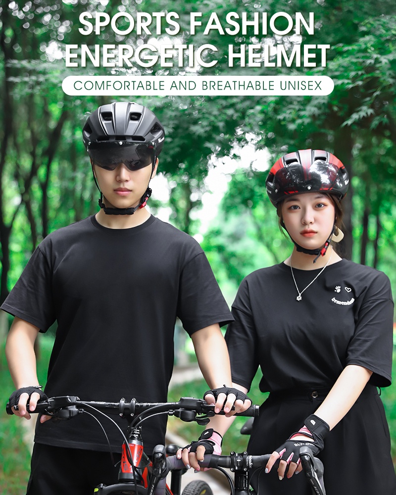 【Free Balaclava】WEST BIKING Outdoor Road Mountain Bike Helmet with Rear ...