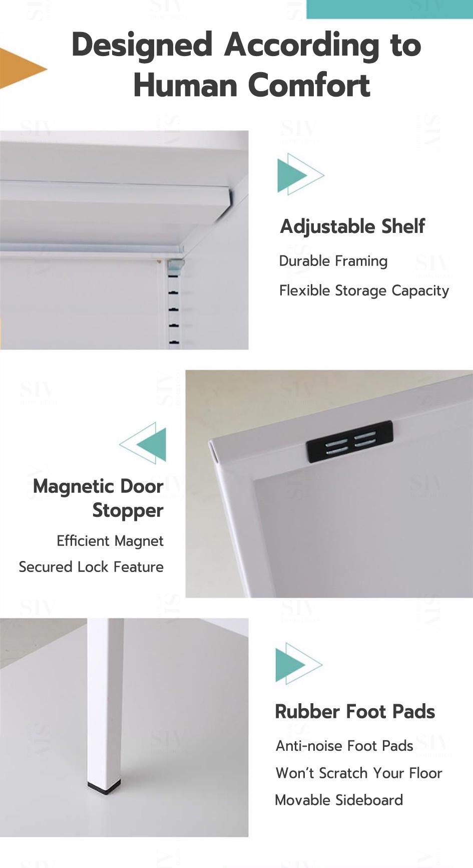 Siv Kitchen Cabinet Furniture Sideboard Rack Storage Shelf Organizer ...