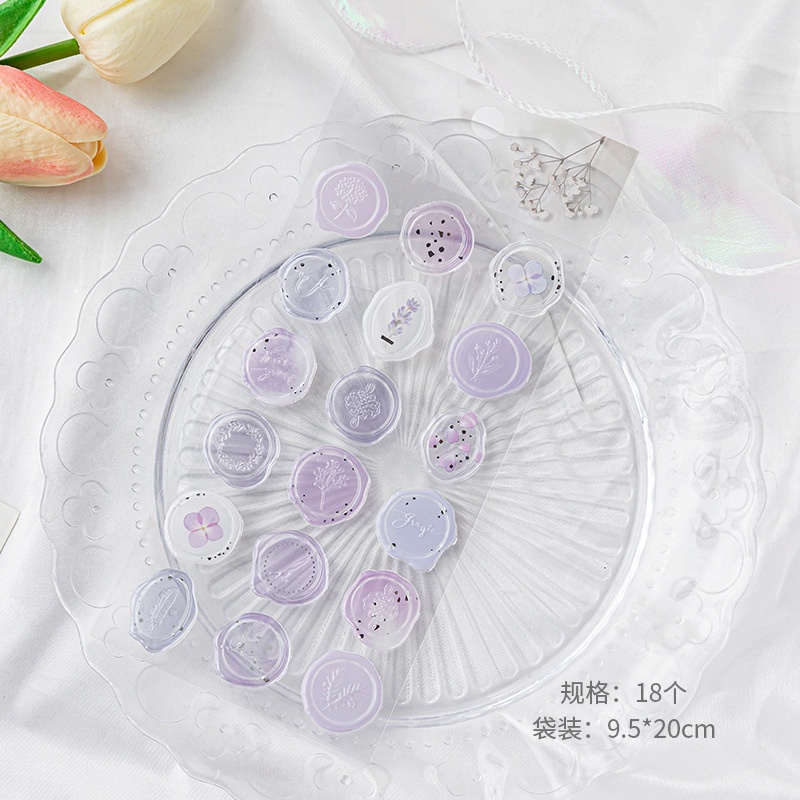 Ohaya 丨 Cherry Blossom Transparent Lacquer Sticker diy Handbook Card Postcard Wedding Invitation ...