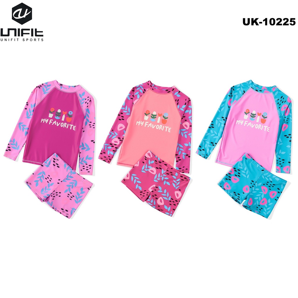 UNIFIT Kids Rush Guard Terno Swimming Attire Girls UK-10225 | Shopee ...