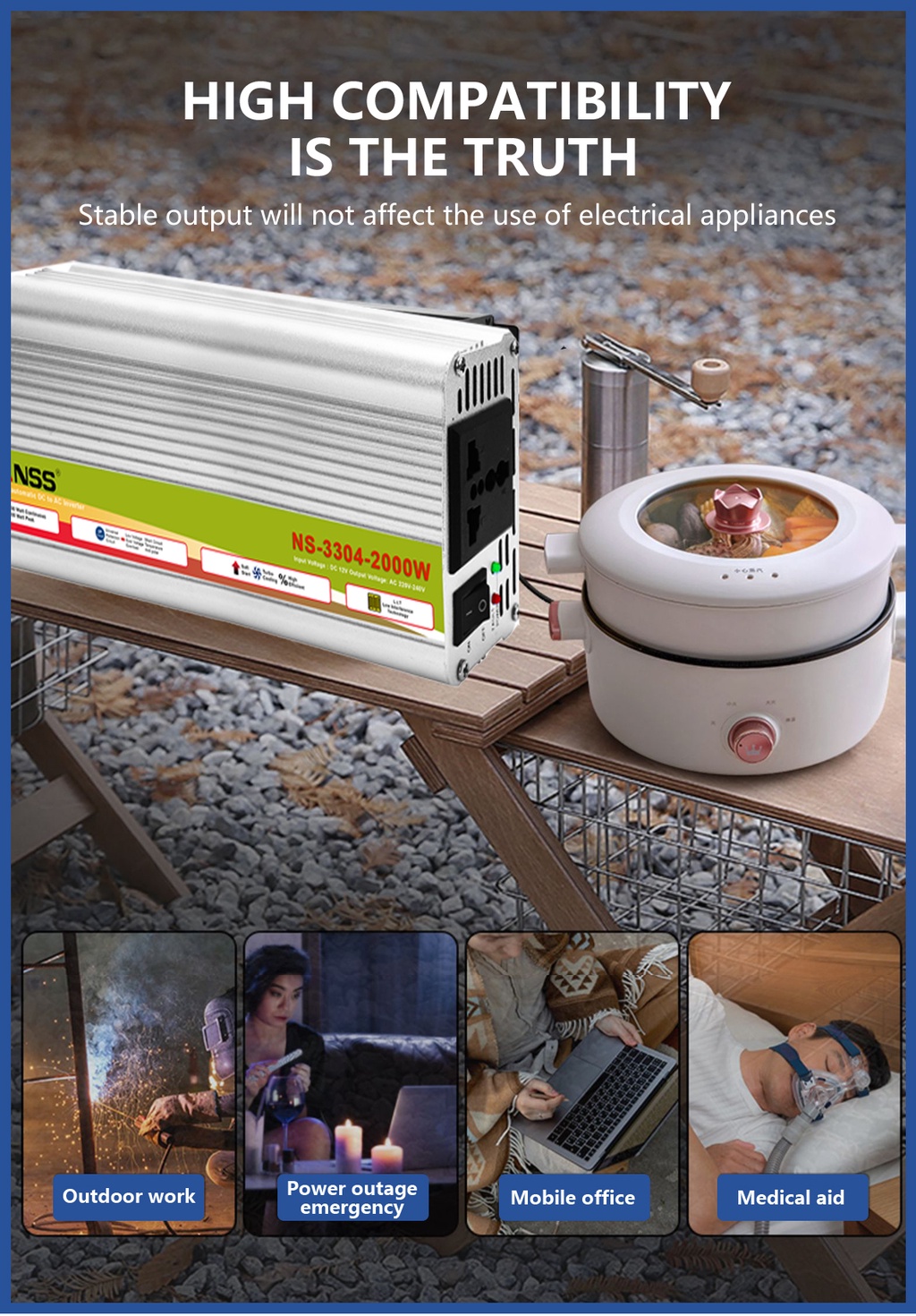 NSS solar INVETER 12V TO 220V 500w 1000w 2000W 12V DC To 220-230V AC ...