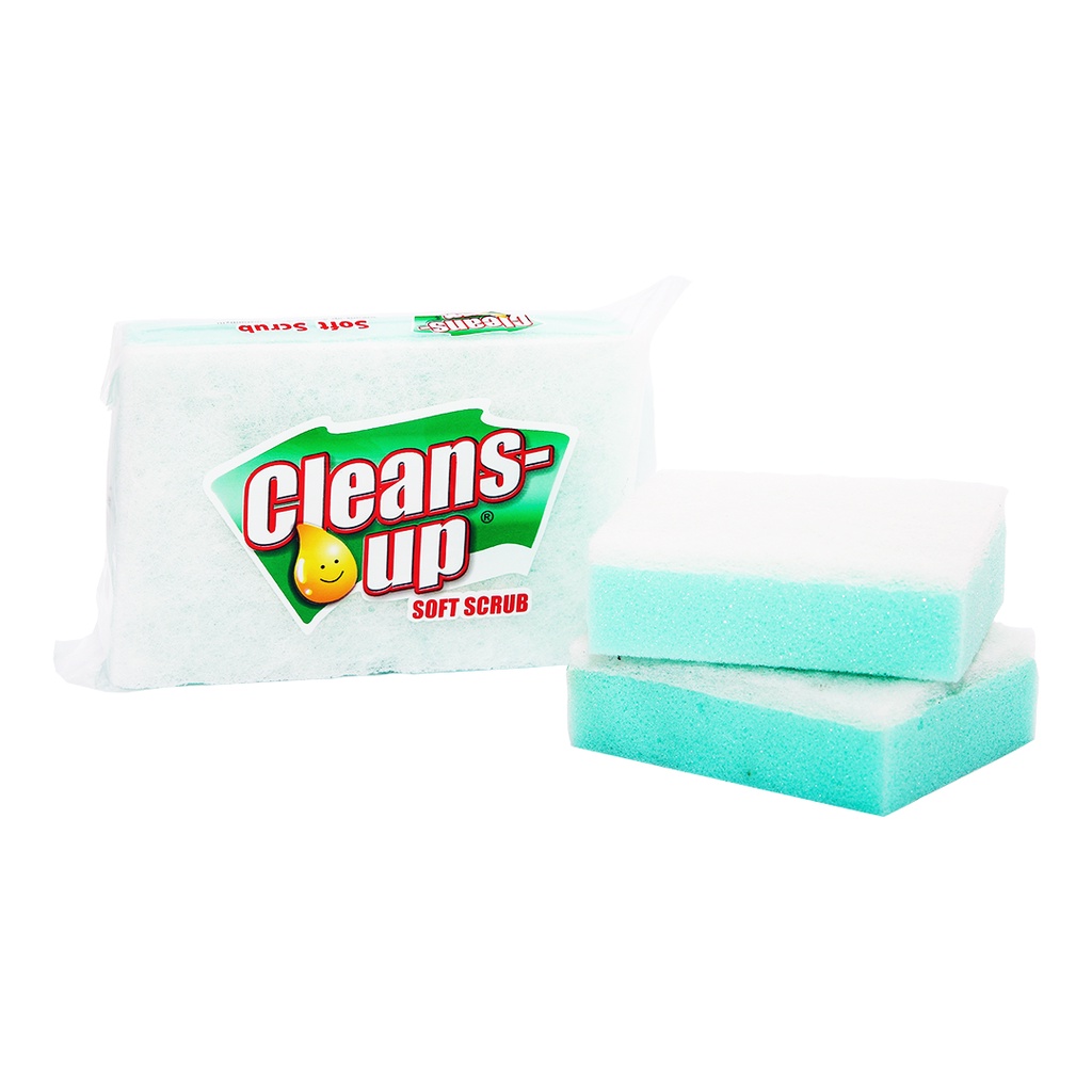 Cleans Up Soft Scrub Sponge with Scrubber (gentle to the touch ...