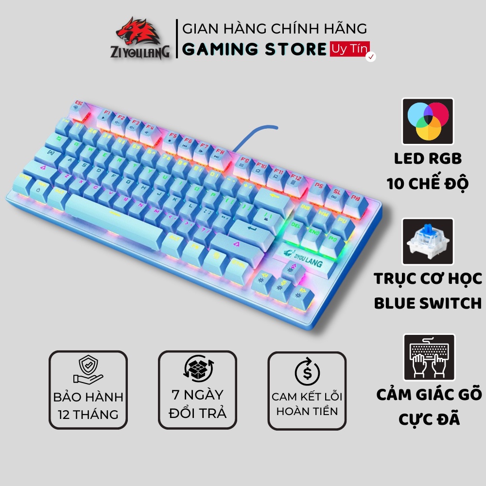 Ziyoulang K2 Crack Pro Wired Computer Mechanical Keyboard BlueSwitch ...