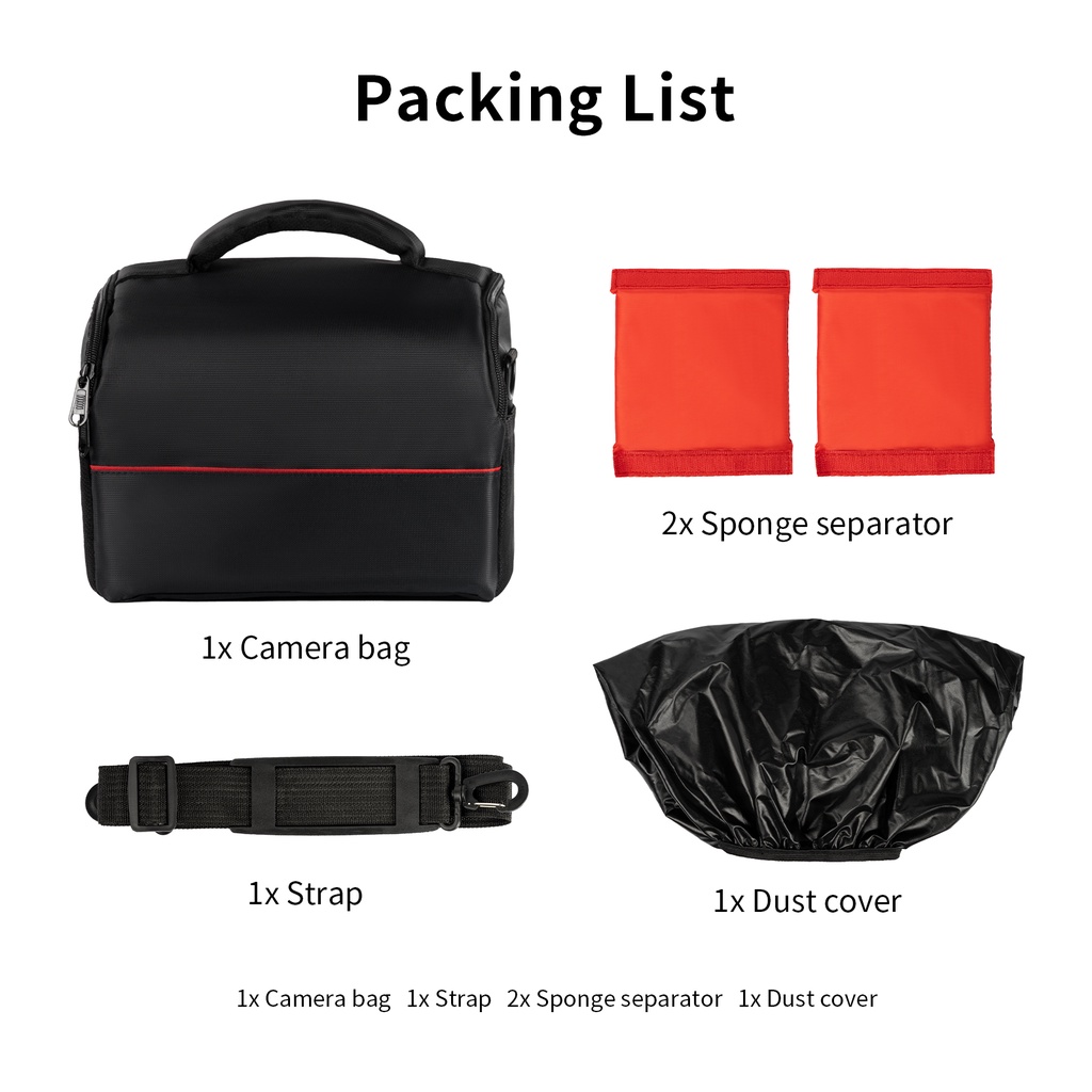 Selens Waterproof DSLR Travel Camera Bag Shoulder Lens Carry Case for ...